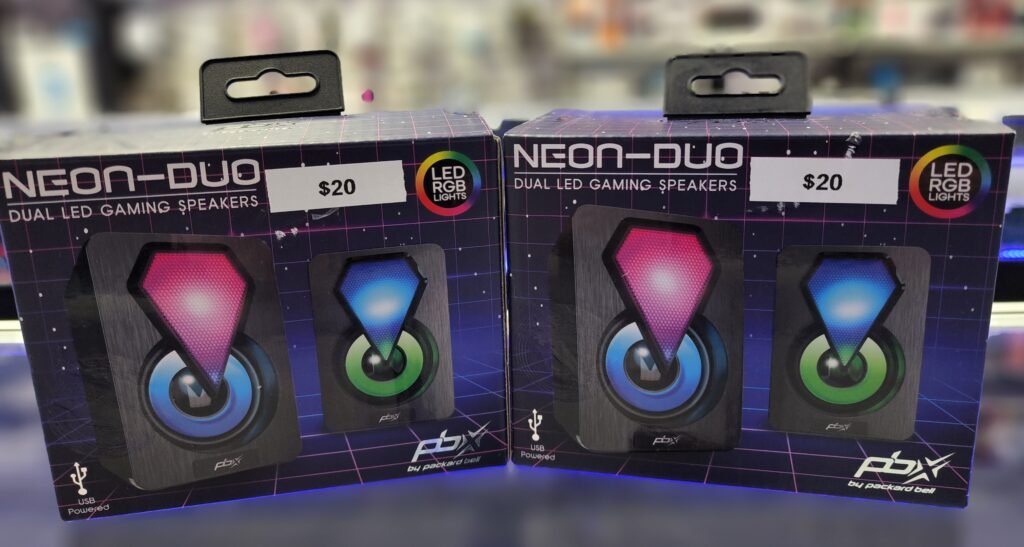 NEW NEON DUO DUAL LED GAMING SPEAKERS – Eagle Tec
